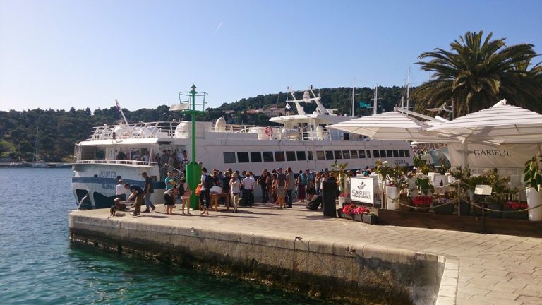 Hvar ferry port, catamaran departures and arrivals town Hvar