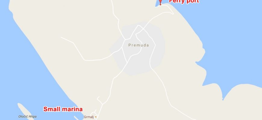Premuda ferry terminal, catamaran and car ferry departures